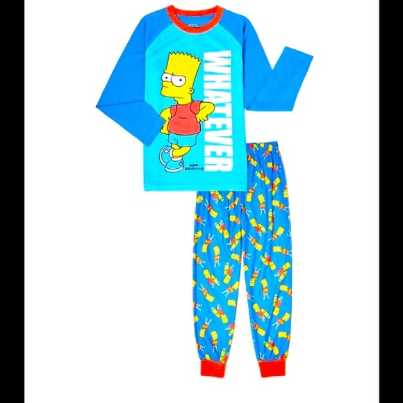 Disney | Pajamas | Nwt 6 7 4 5 8 Boys Girls Bart Simpsons Pajamas ...